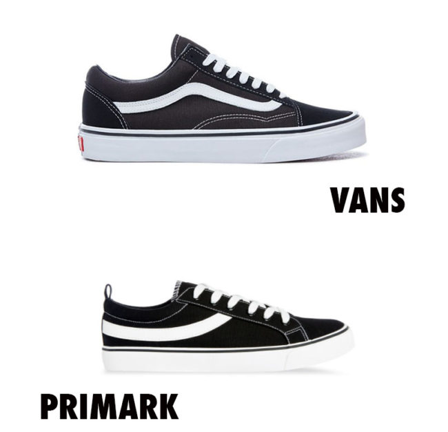 Vans y Primark en juicios por temas de derechos, copias y demás.