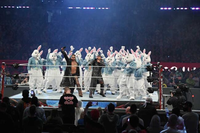 Bad Bunny como luchador profesional de Wrestling en Wrestlemania