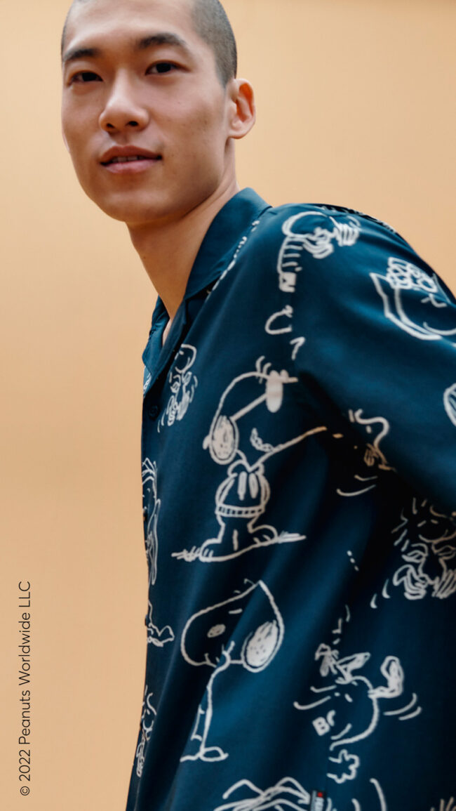 Snoopy en camisetas, sudaderas y gorras en la colección Boss x Peanuts