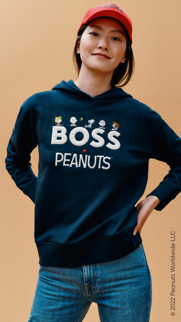 Snoopy en camisetas, sudaderas y gorras en la colección Boss x Peanuts