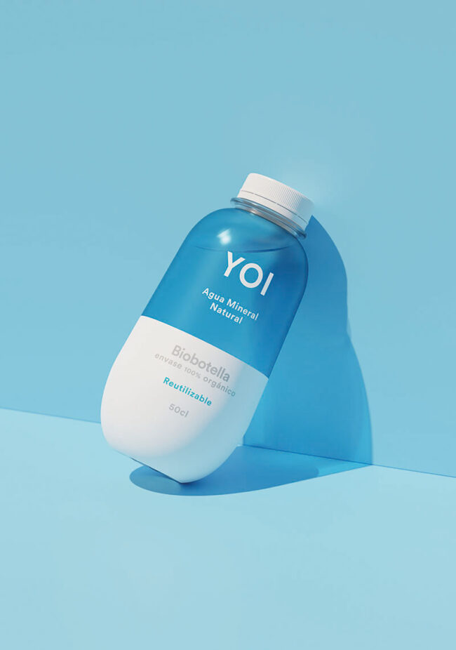 Eduardo del Fraile ha creado Yoi, una biobotella vegetal de agua mineral